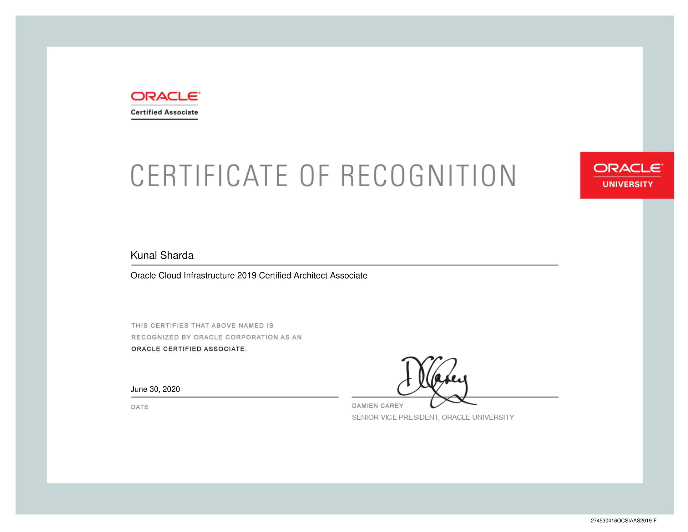 Oracle Cloud: Architect Path – Kunal's Blog