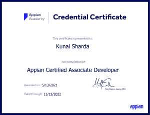 Appian Certification Program – Kunal's Blog
