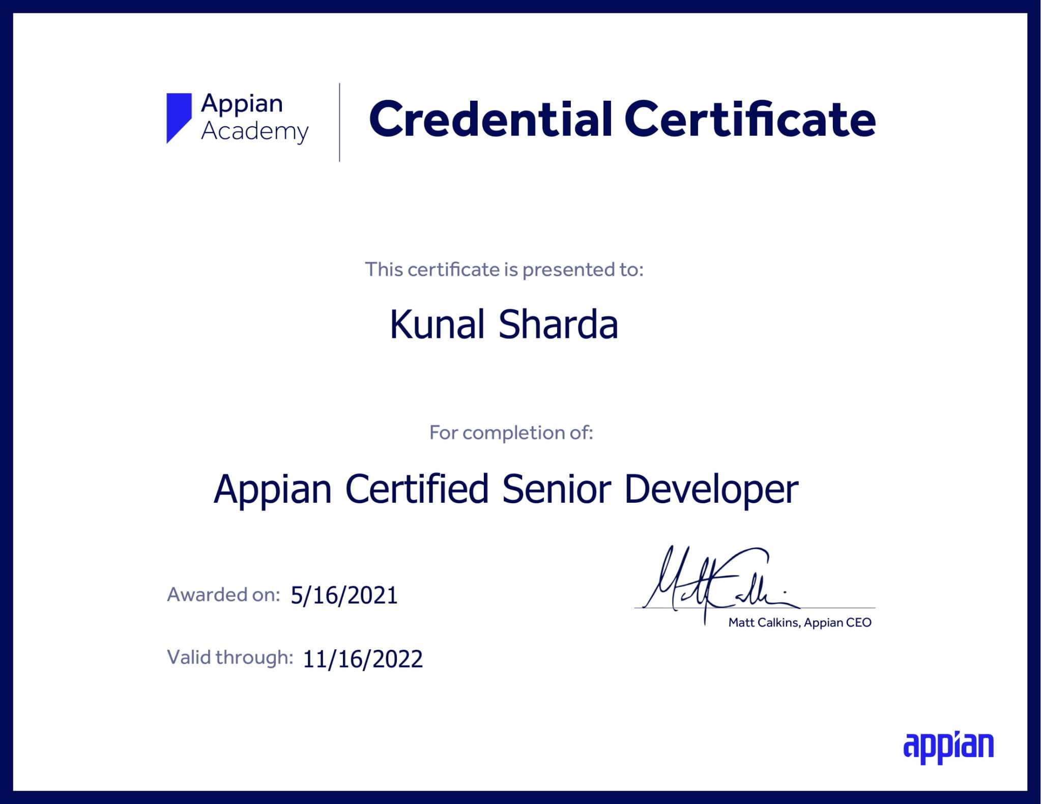 Appian Certification Program – Kunal's Blog